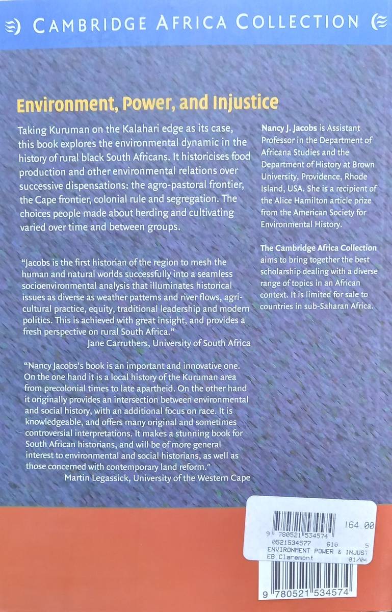 Africana - Nancy Jacobs, Environment, Power and Injustice: A South ...