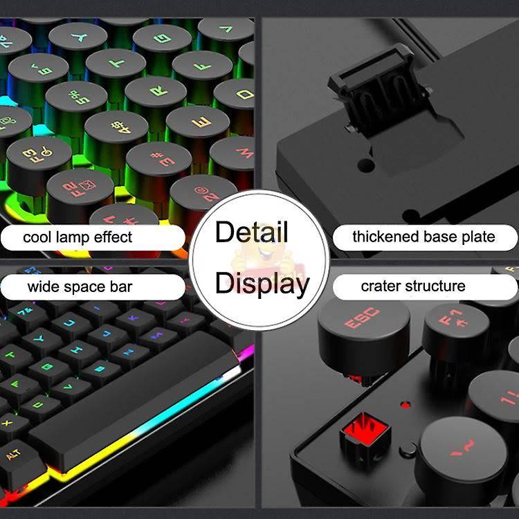 Keyboards & Mice - T-Wolf Retro Rainbow Gaming Keyboard with an Amazing ...