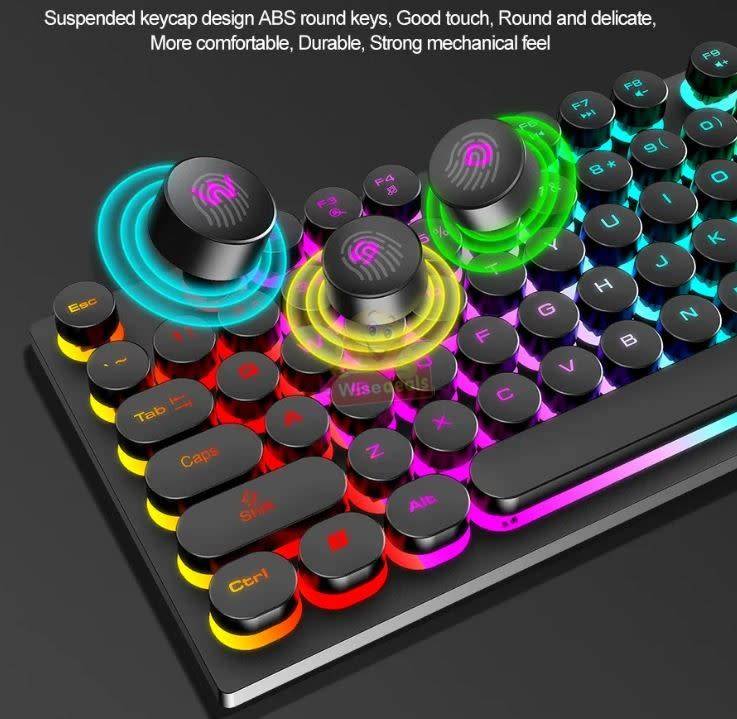 Keyboards & Mice - T-Wolf Retro Rainbow Gaming Keyboard with an Amazing ...