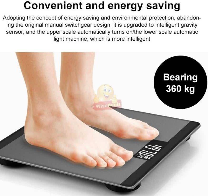 Digital Scales - Tempered Glass Electronic Scale with LED Weight ...