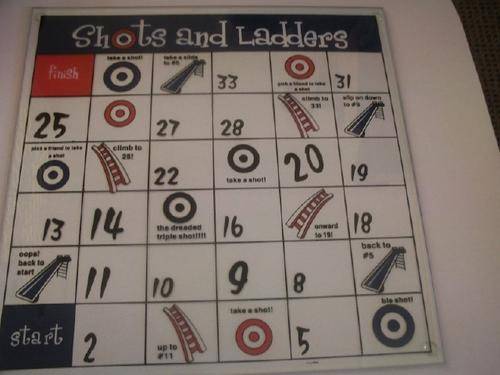 Other Bar Accessories - Shots & Ladders Board Game on Bevelled Glass ...