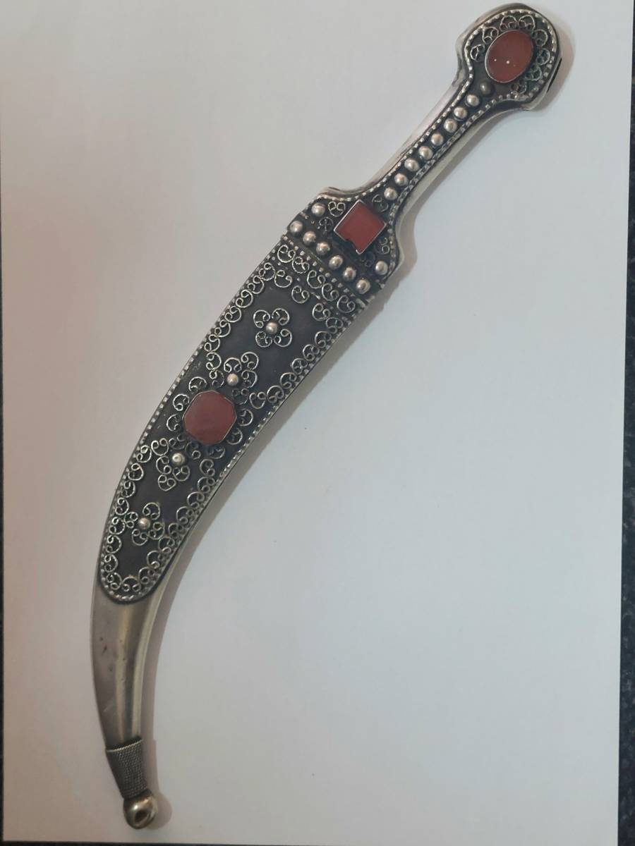 Knives & Daggers - Spectacular Vintage Kurdish khanjar 800 silver ...
