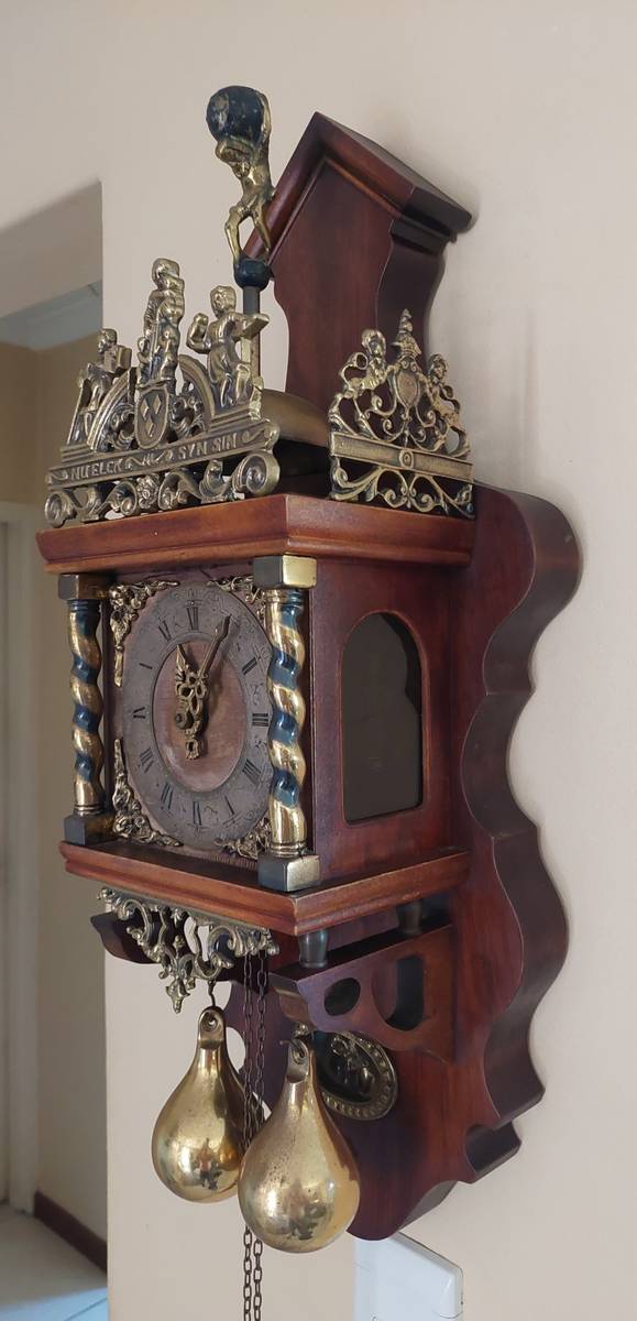Cuckoo & Wall Clocks - Large vintage JWA Wuba Dutch Zaanse brass weight ...