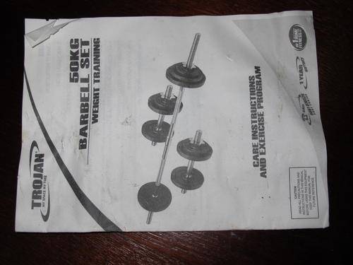 Dumbbells - TROJAN 50KG BARBELL SET was sold for R750.00 on 10 Mar at ...