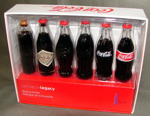 Advertising - EVOLUTION OF THE COCA COLA BOTTLE - 6 MINIATURE COKE ...