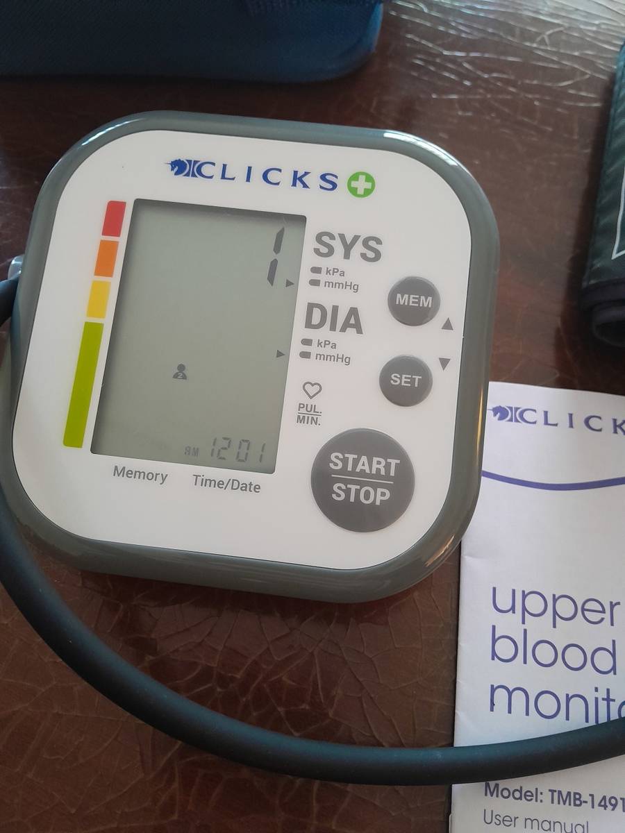 Blood Pressure - Clicks Blood Pressure Monitor - Upper Arm (Tested and ...