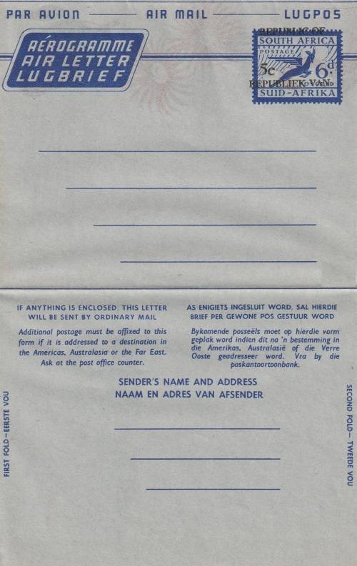 Republic of South Africa - South Africa RSA - 1961 - Greetings ...