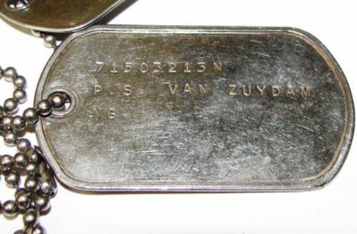 SADF & SANDF - S.A.D.F.~ARMY DOG TAGS~FOR~71503213N P.S.VAN ZUYDAM was ...