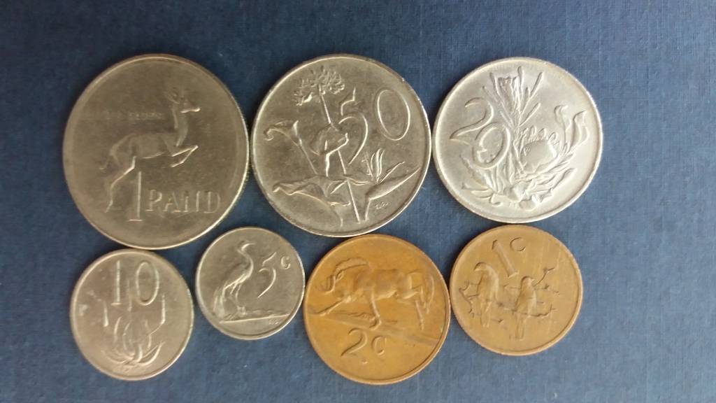 Collections & Lots - South Africa 1980 Coin Set includes R1, 50c, 20c ...