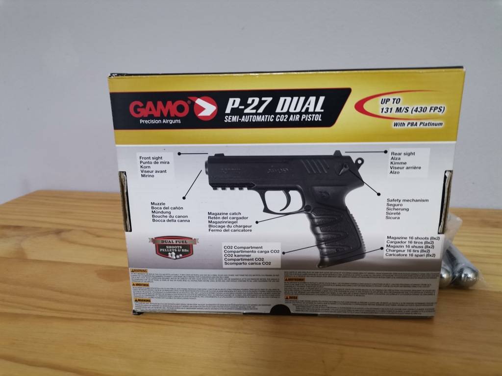 BB & Pellet Guns - GAMO P-27 DUAL semiautomatic CO2 air pistol was sold ...