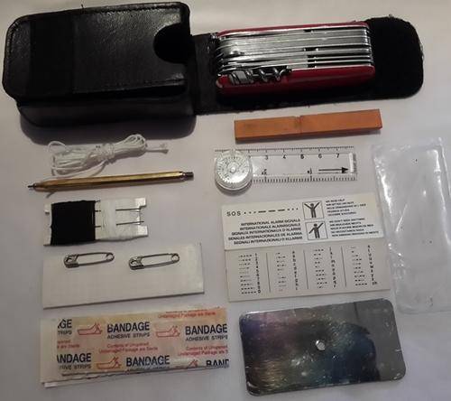 Tools & Knives - Victorinox Swiss Champ in Leather Pouch SOS Kit ...