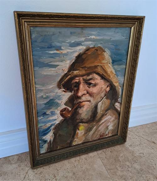 Paintings - VINTAGE ORIGINAL OIL ON BOARD, GILT FRAME OF SEAMAN ...