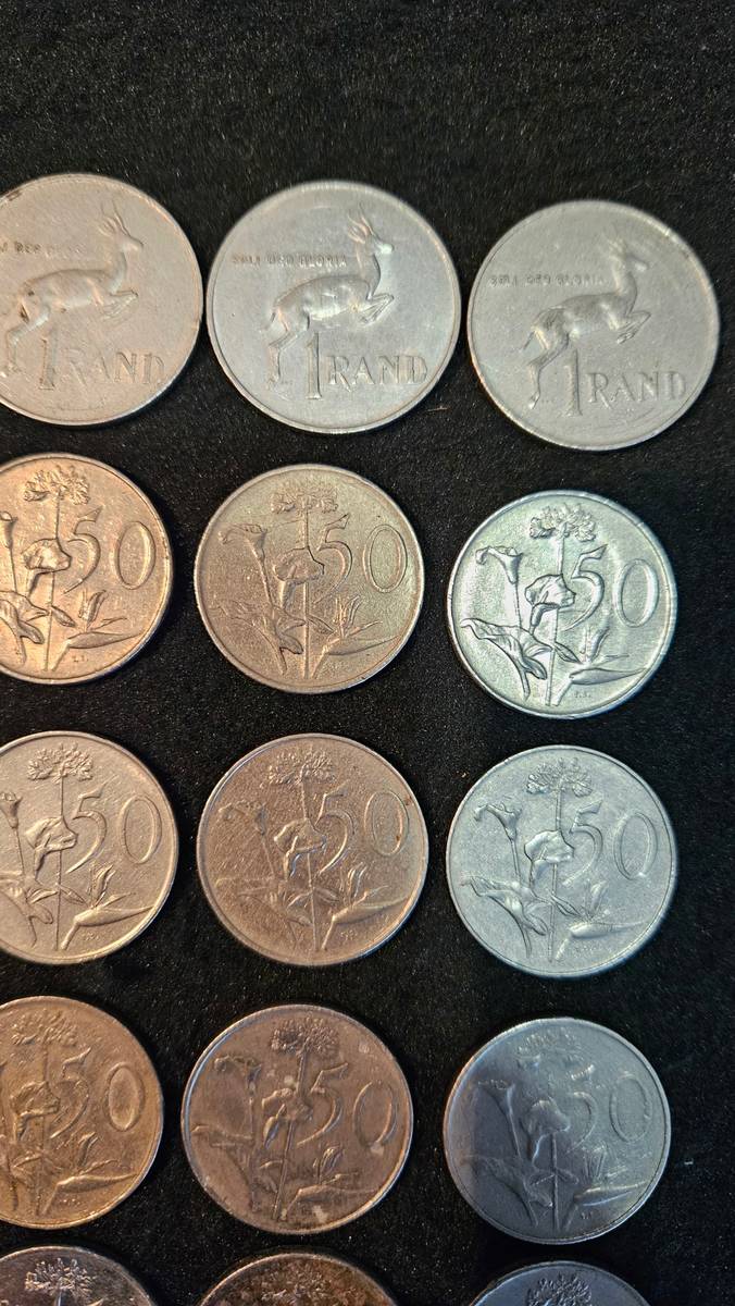 Collections & Lots - South African R1 Coins Plus 50 cent Coins was sold ...