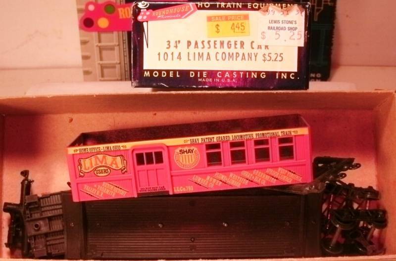 Railway - HO. Scale Roundhouse Lima Shay 34' Passenger Car Kit was sold ...