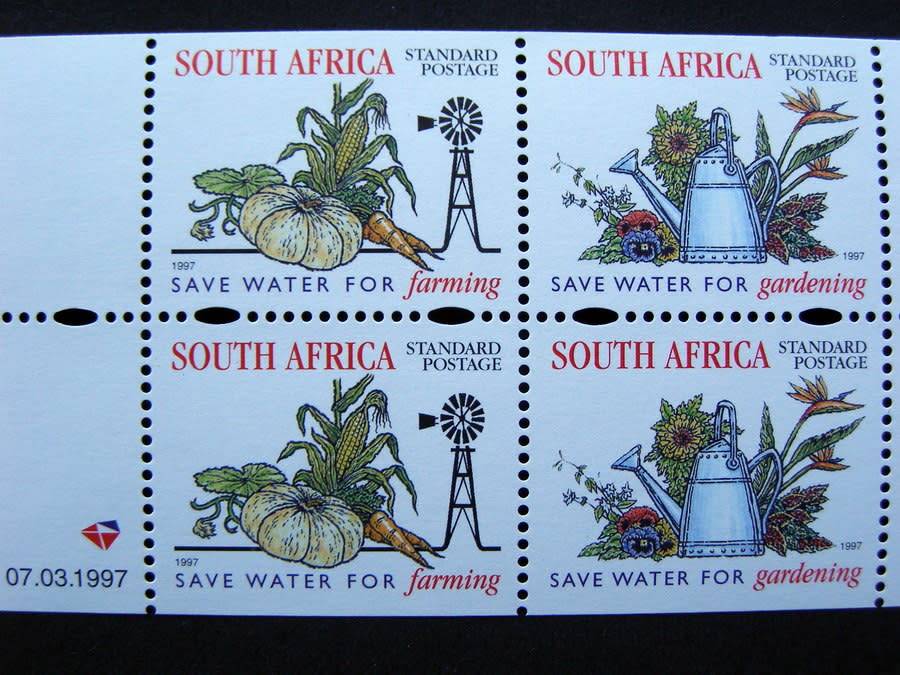 Republic of South Africa - SOUTH AFRICA Mint Booklet Pane - Save Water ...