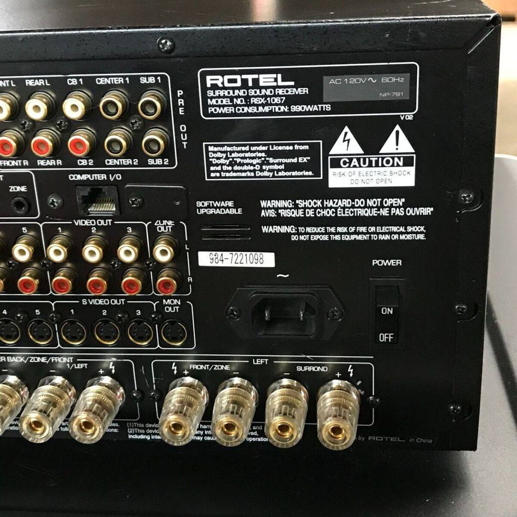 Surround Sound Systems - ROTEL RSX-1067 WITH 7.1 CHANNELS SURROUND ...