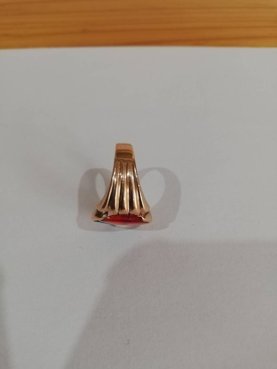 Rings - * SOLID 9CT ROSE GOLD SPRINGBOK RING * OLD SA FLAG COLOURS ...
