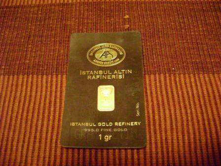 Bullion Bars - 1 GRAM PURE SOLID GOLD BULLION BAR 995.0 ISTANBUL GOLD ...