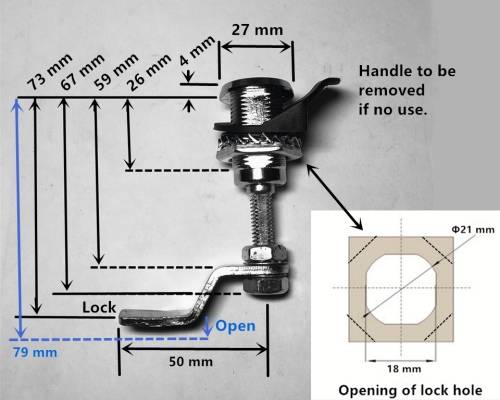 Cylinder Locks - Panel Lock (Hooking Depth Up to 73 mm) for sale in ...