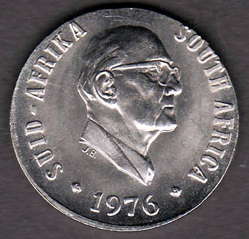 One Cent - RSA 1976 1 Cent Misprinted Coin printed on a 5 Cent Nickel ...
