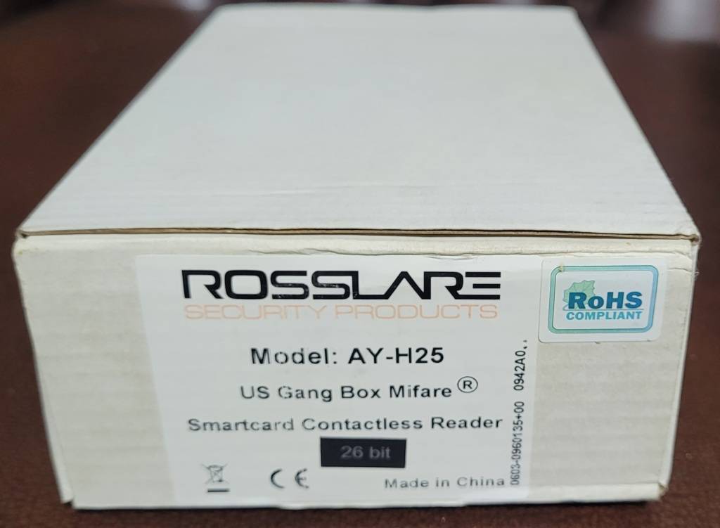 Biometric Security - Rosslare AY-H25 US Gang Box Milfare Smart Card ...