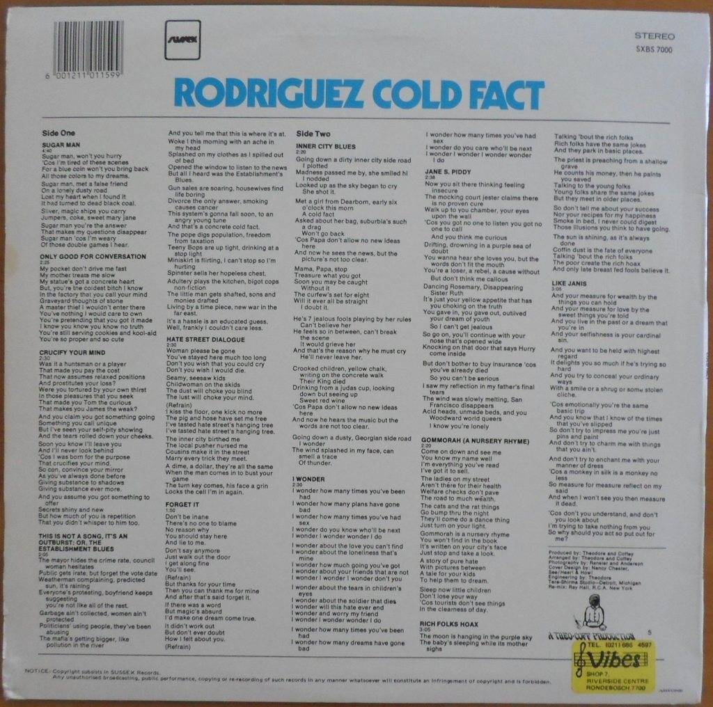 Folk - Rodriguez - Cold Fact for sale in Worcester (ID:608695514)