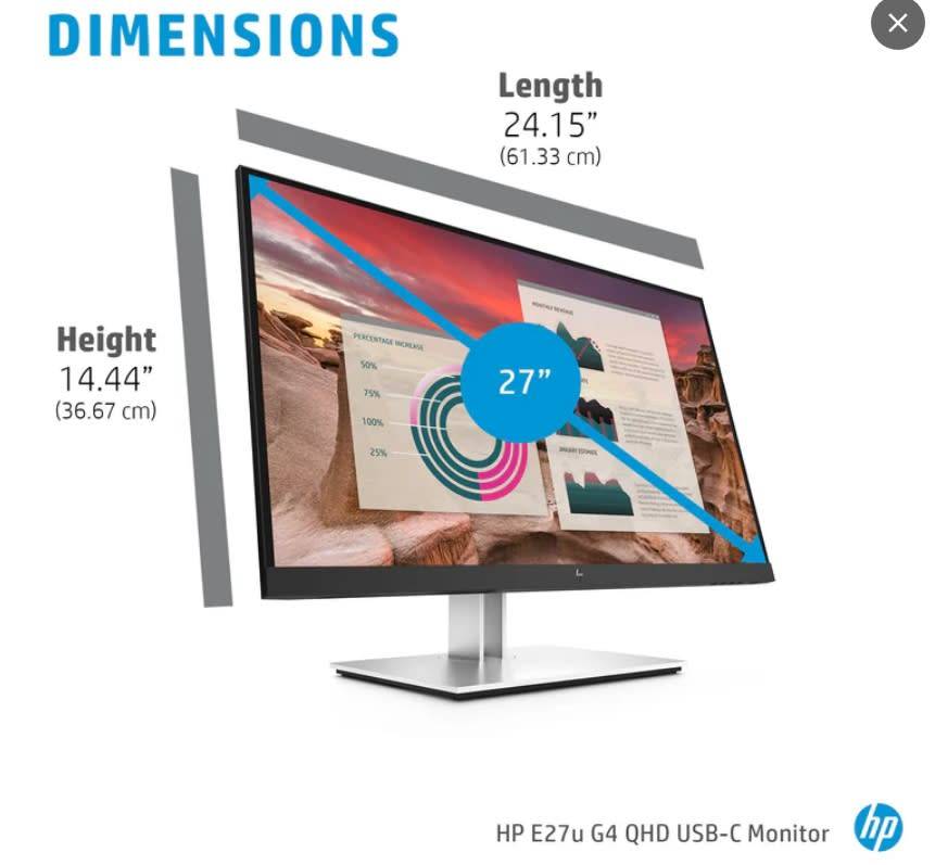 Monitors - HP E27u - G4 QHD - USB-C Monitor - 27` - Pristine Condition ...