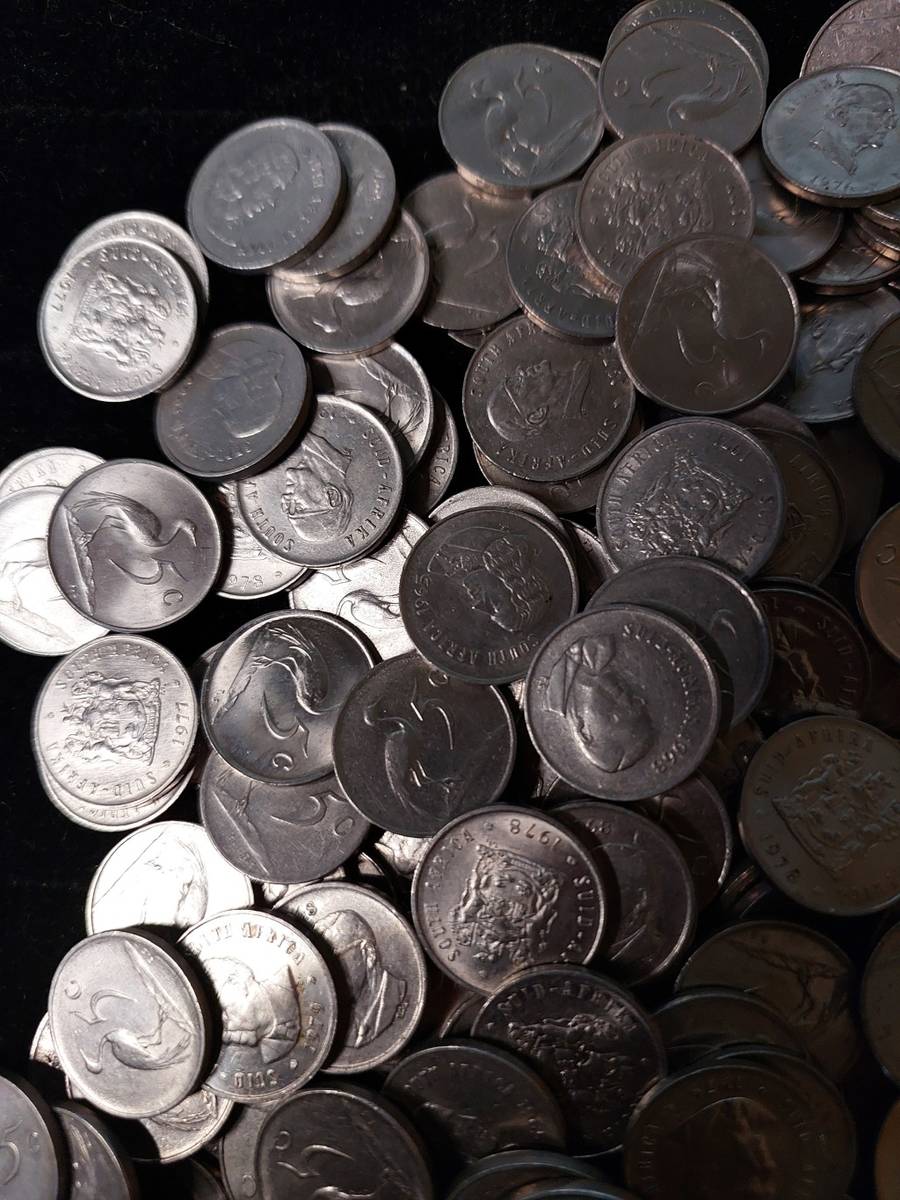 Five Cent - A COLLECTION OF VINTAGE NICKEL 5 CENT SOUTH AFRICAN COINS ...