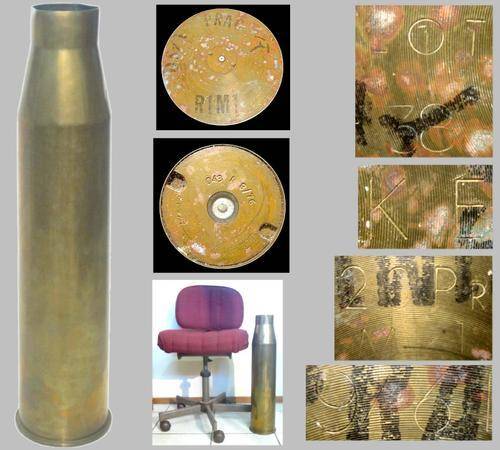Other War Memorabilia - 90mm Large Brass Canon Shell Casing. was sold ...