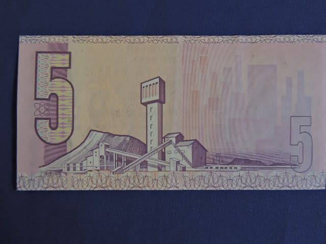 TW de Jongh - South African Reserve Bank R5 Five Rand Bank note TW de ...