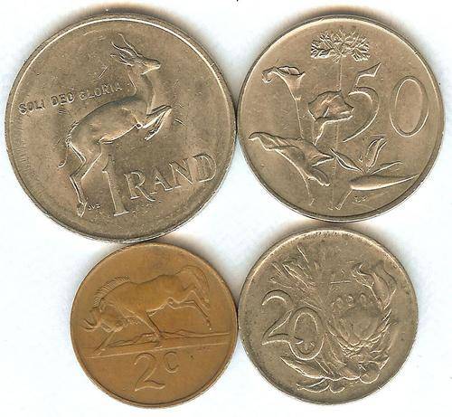 Collections & Lots - 1990 R1 * 50c * 20c * 2c REP OF SA COINS was sold ...