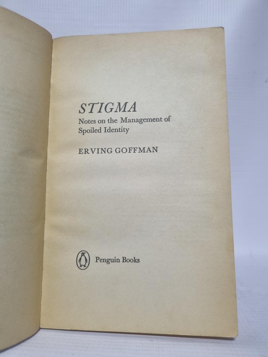 Philosophy Religion And Spirituality Stigma Erving Goffman Notes