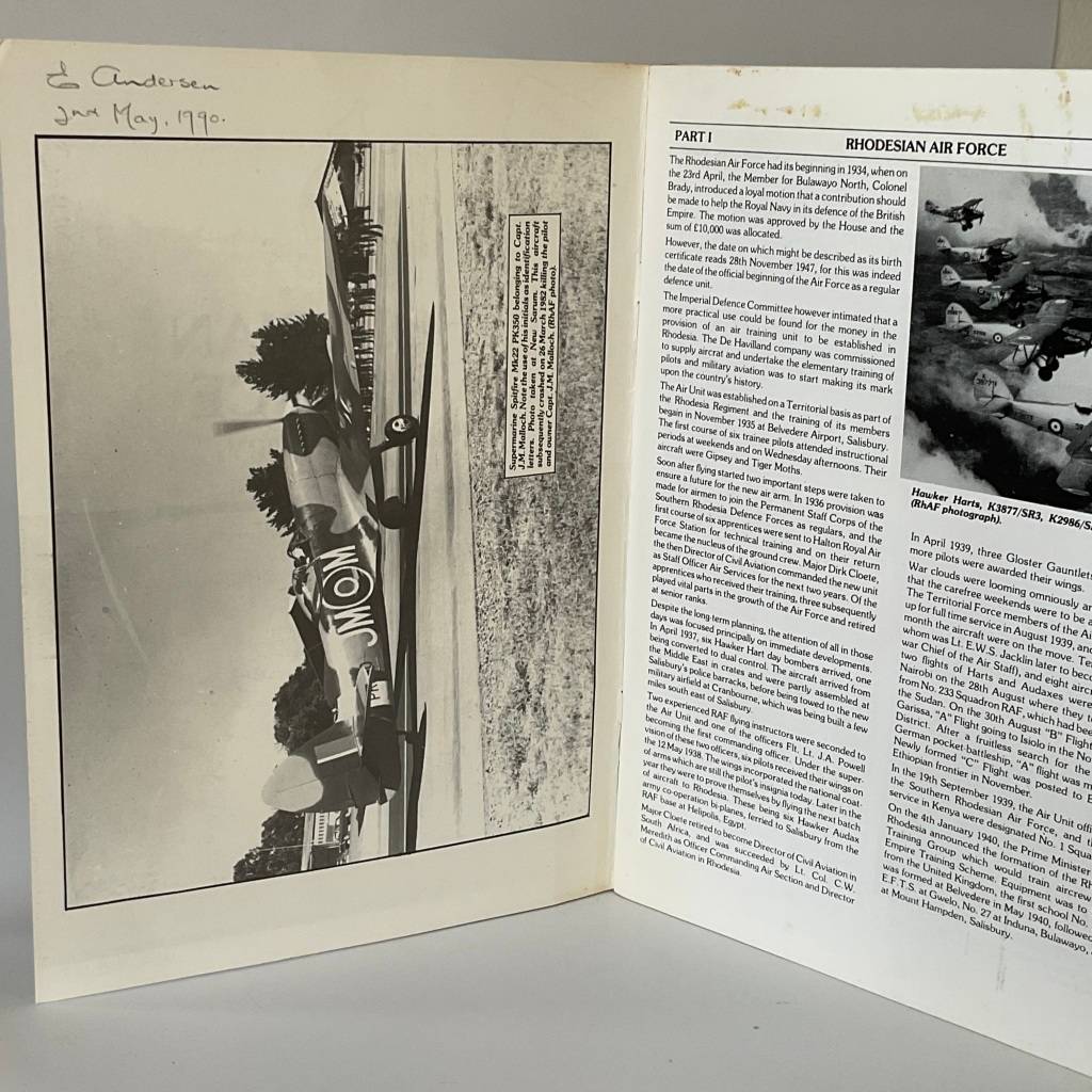 Books - Rhodesian Air Force - A Brief History 1947-1980 by WA Brent ...