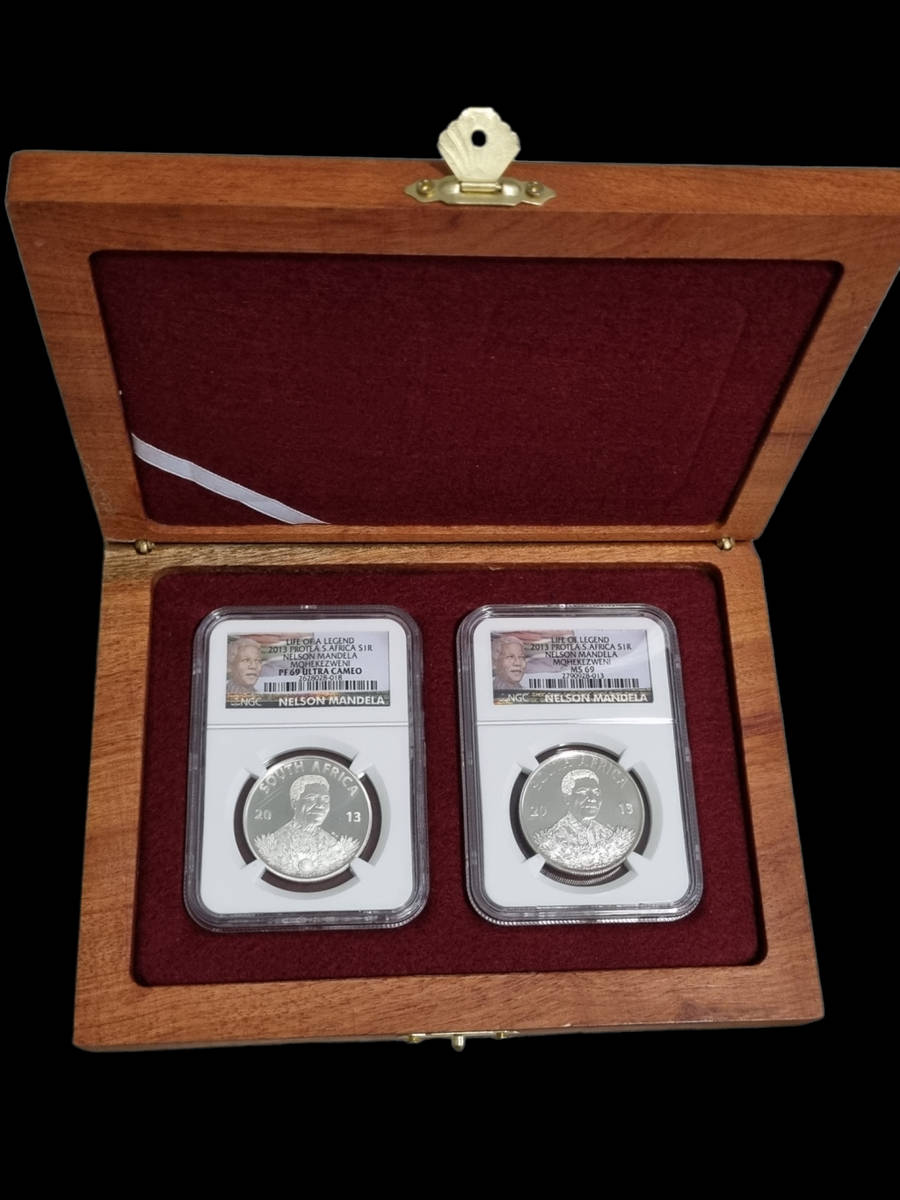 One Rand - South Africa: 2013 Mandela, Life of a Legend SR1 Twin Set in ...