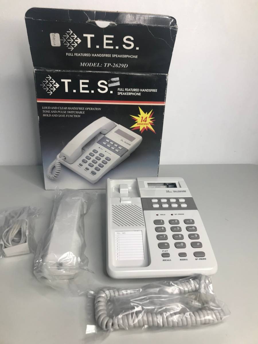 Telephones - Phone corded TES handsfree speaker phone missing name ...