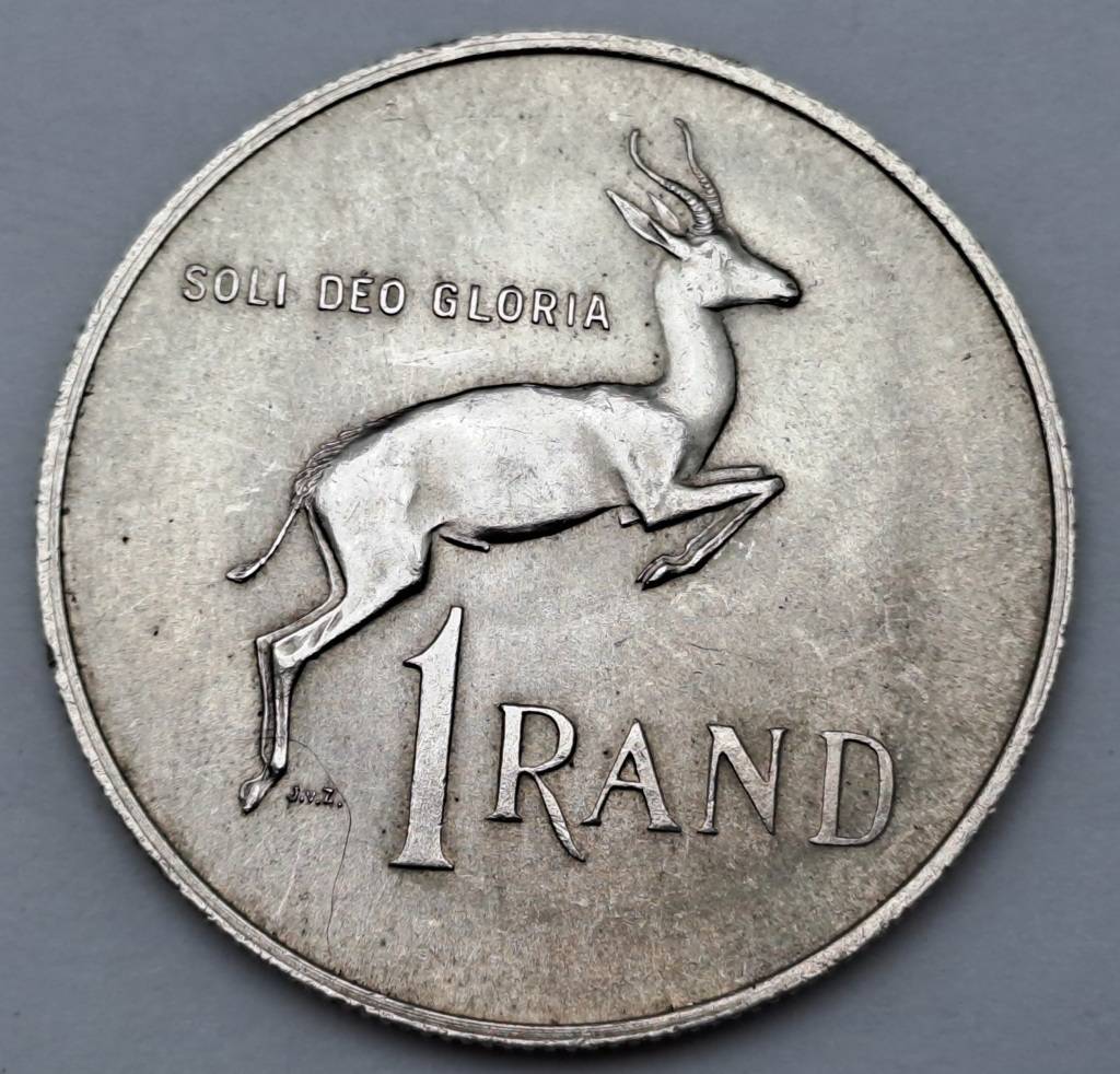 One Rand - 1967 South Africa Silver 1 Rand English legend - SOUTH ...