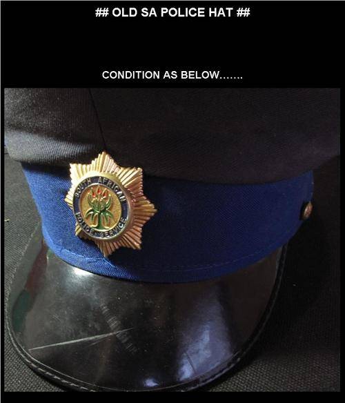 South African Police Services - # OLD SA POLICE HAT # was sold for R65 ...