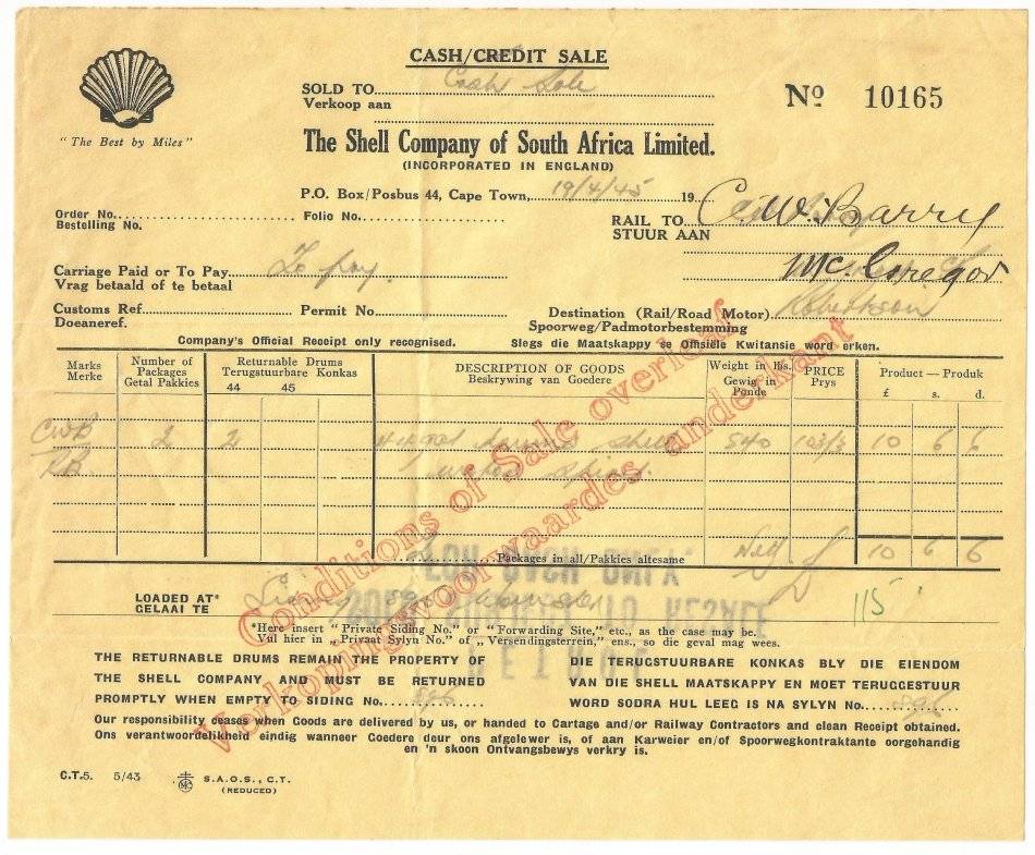 Documents - Union of SA-The Shell Company of South Africa Limited- Cash ...