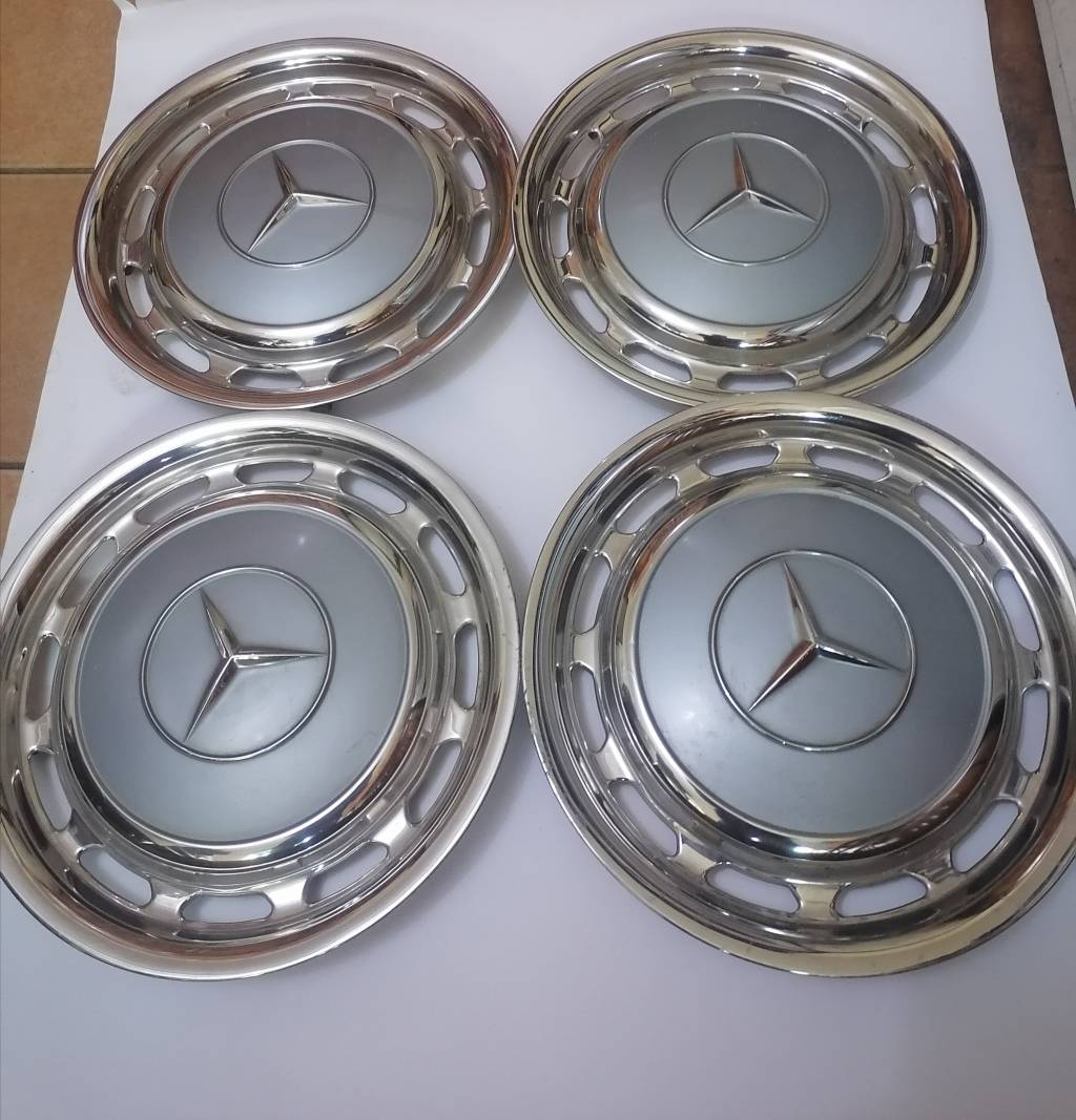 Hub Caps - ORIGINAL VINTAGE MERCEDES CHROME HUB CAP WHEEL COVERS (GREAT ...