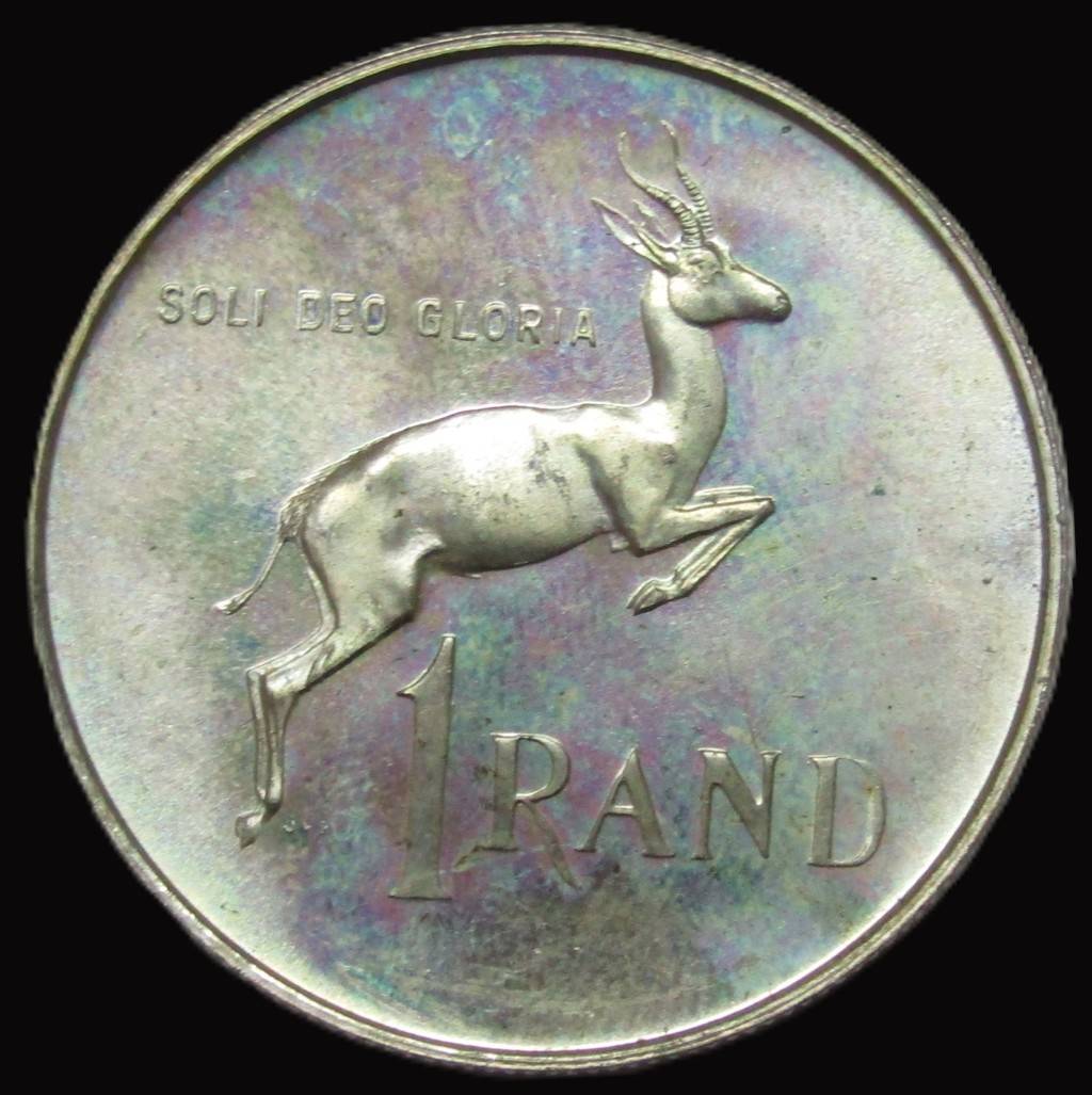 One Rand - 1965 Union of South Africa Silver R1 Proof (English legend ...