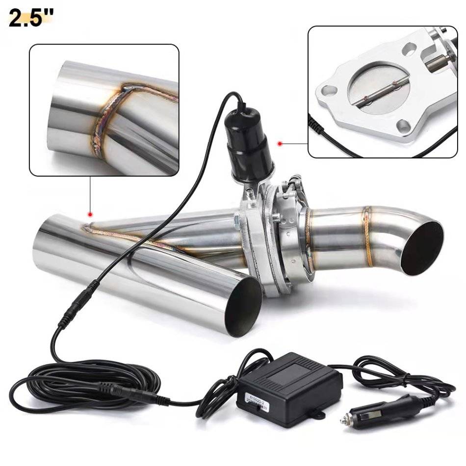 Air Intake Systems - Electric remote control exhaust pipe 2.5" Electric ...