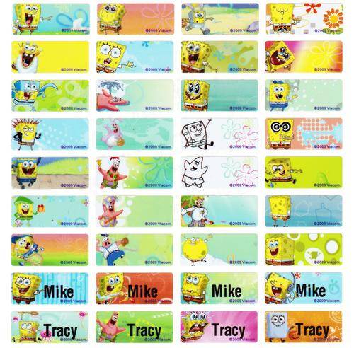 Stickers, Glitter & Embellishments - SpongeBob Cartoon Name Labels ...