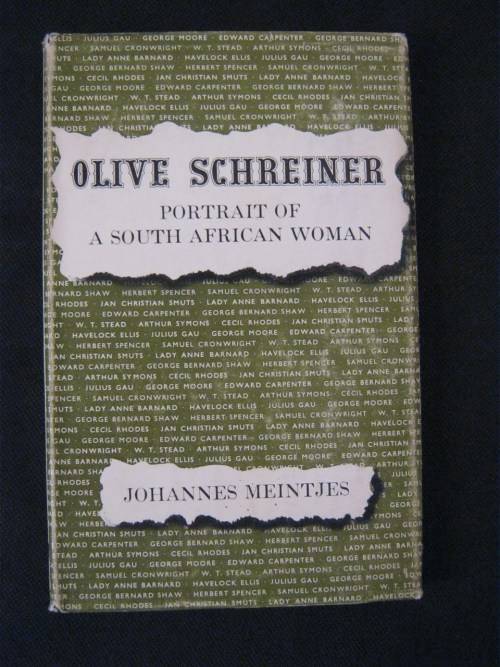 Africana - Olive Schreiner Portrait of A South African Woman - Johannes ...