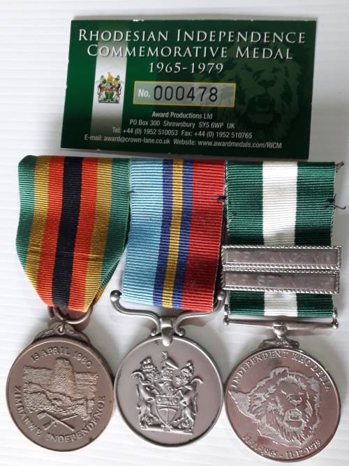 Rhodesia - Rhodesian Independence Commemorative Medal Set 1965-1979 was ...