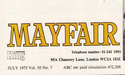 Magazines - MAYFAIR Magazine 1975. Vol 10. No. 7 condition good was ...