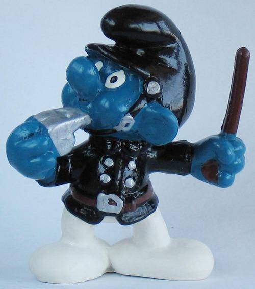 Other Doll Houses - TRAFFIC COP SMURF !!!!! SMURFS - Smurfs - 1981 Peyo ...