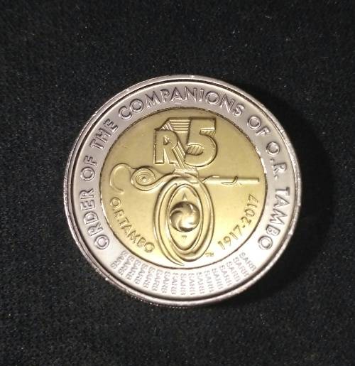 Five Rand - 3 X OR TAMBO 2017 Bi-metal R5 Commemorative Coin was sold ...