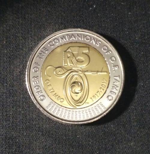 Five Rand - 3 X OR TAMBO 2017 Bi-metal R5 Commemorative Coin was sold ...