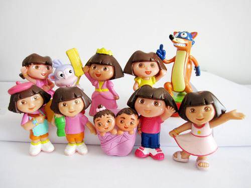 Other Pretend Playing - 10 PIECE FIGURINE SET - DORA THE EXPLORER ...
