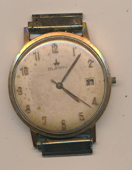 Men's Watches - Buren mens watch, not working as per scan was sold for ...